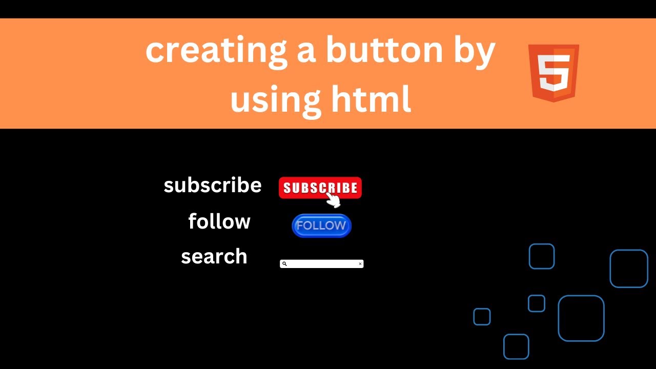creating subscribe button by using html. - YouTube