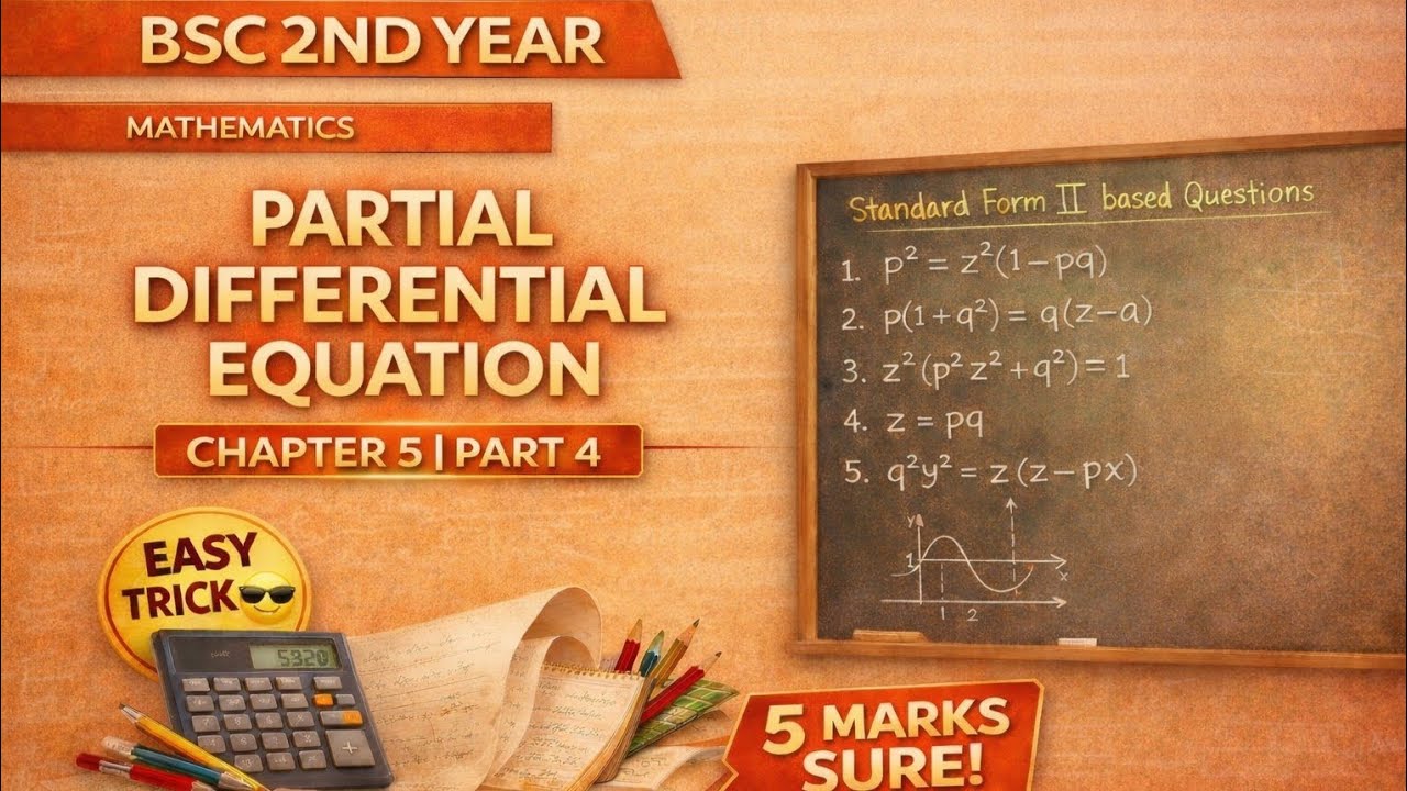 "BSc 2nd Year Maths | PDE Standard form 2nd Important Questions Chapter ...