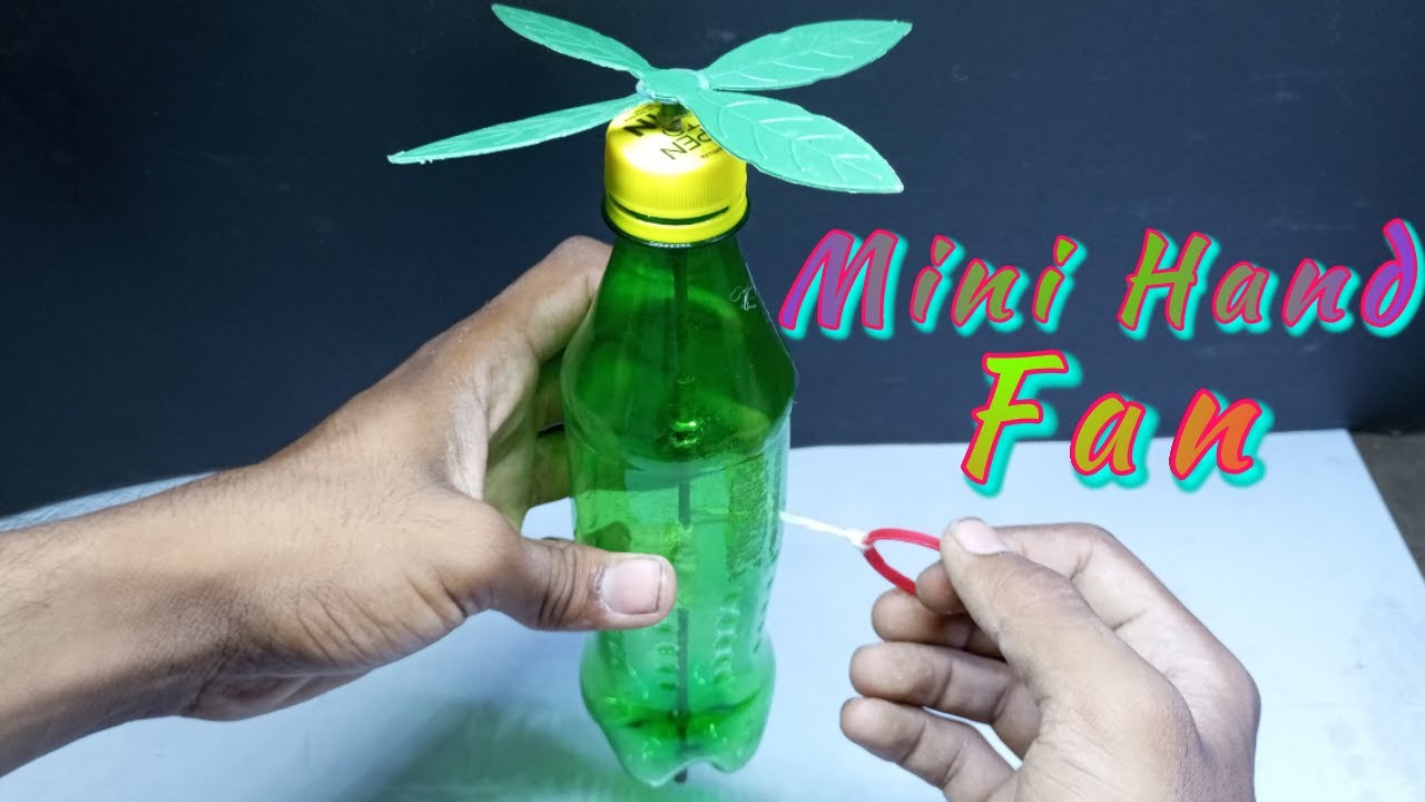 Plastic bottle hand fan| how to make bottle fan without motor - YouTube
