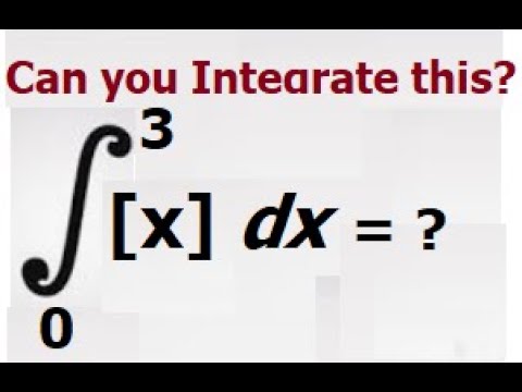 Integrate the Greatest Integer function of x - YouTube
