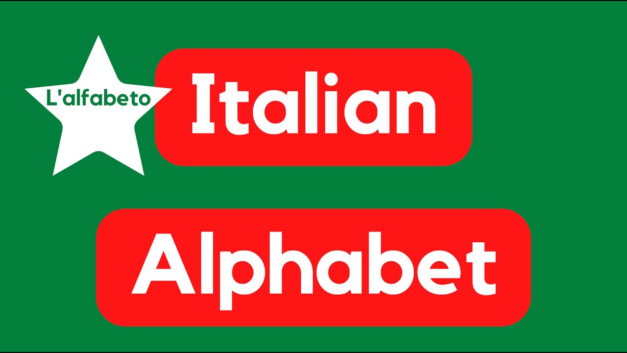Italian Alphabet | L'alfabeto Italiano - YouTube
