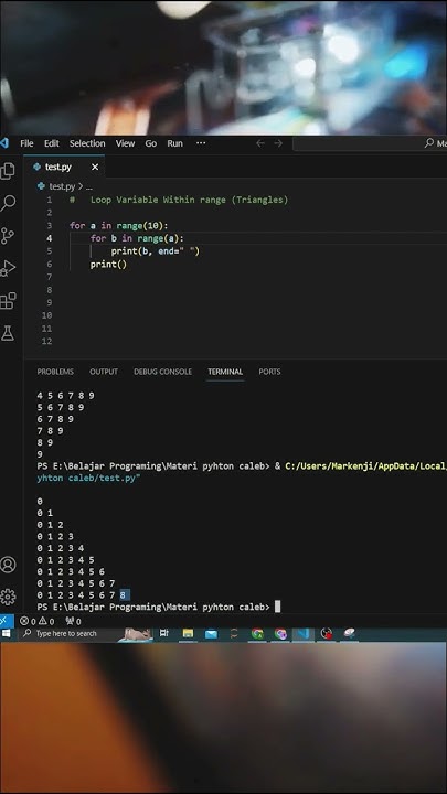 membuat segitiga menggunakan python #python #segitiga - YouTube