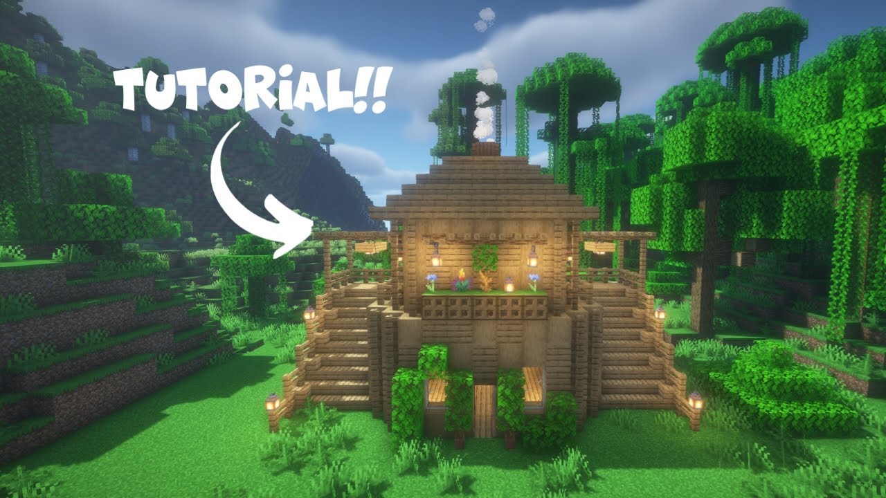 Minecraft: How to build a survival oak wood house(Tutorial)! - YouTube