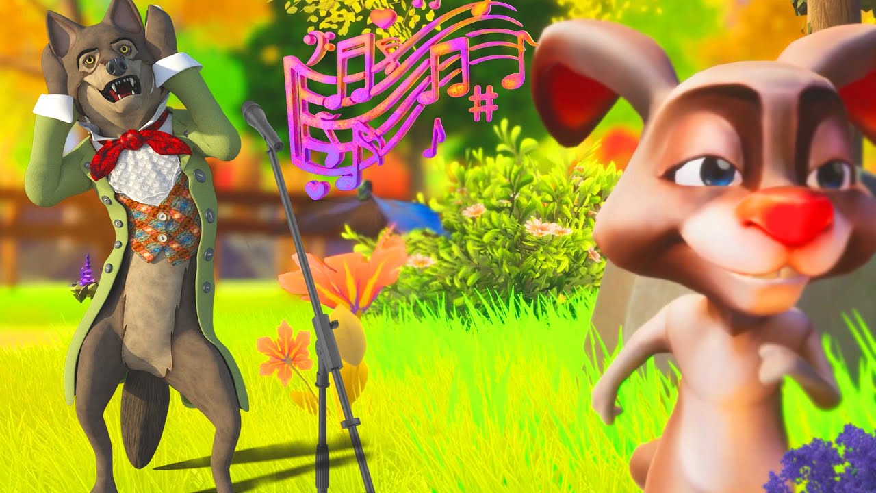 Lupul Cel Rau si Iepurasul - O Poveste Cantata 🐺 PovestiAnimate si ...