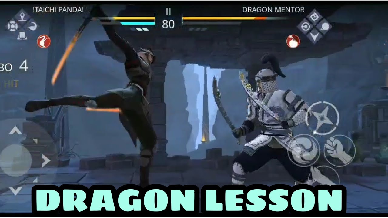 SHADOW FIGHT 3 DRAGON LESSON # HOW TO DEFEAT DRAGON MENTOR 3-0 - YouTube