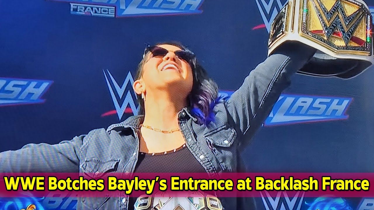 WWE Botches Bayley’s Entrance at Backlash France Kick-Off Show - YouTube