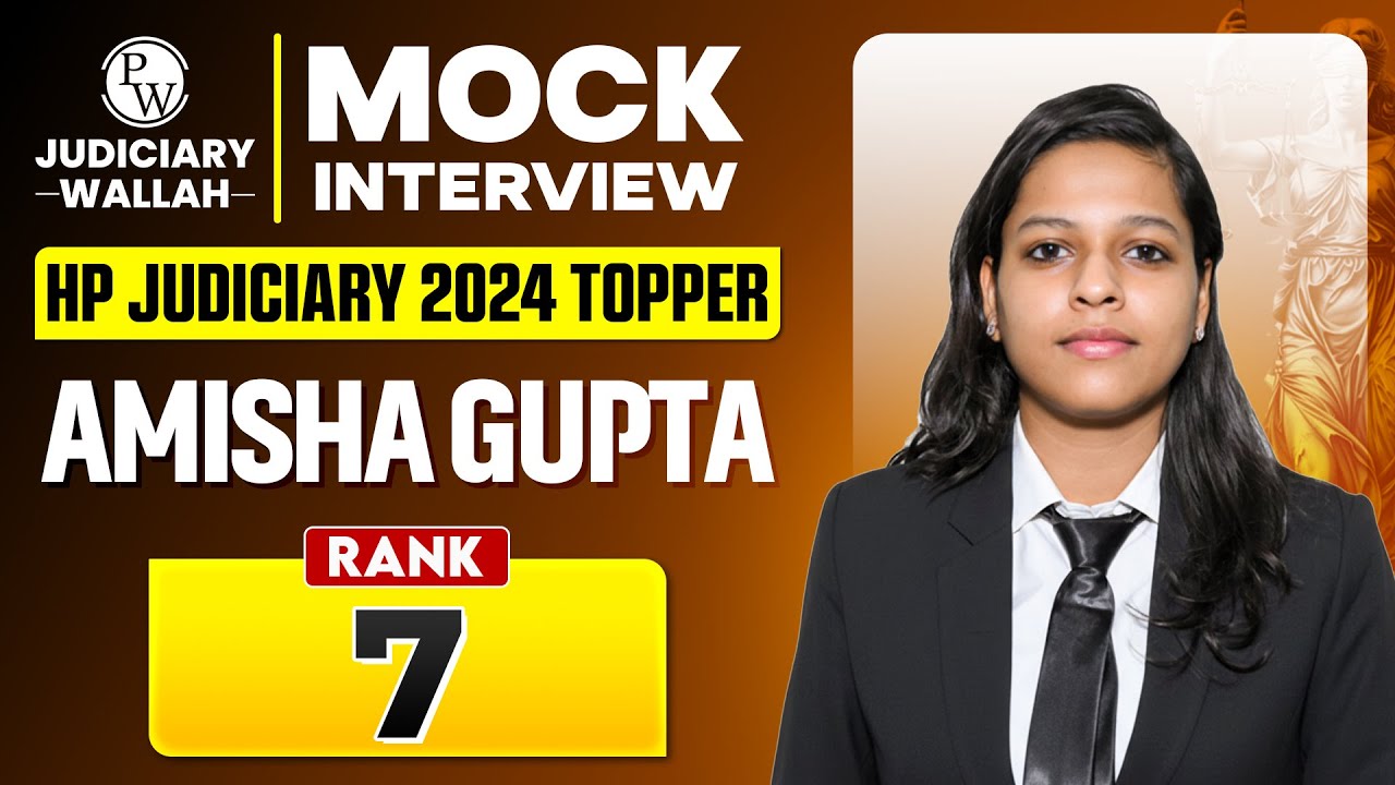 Rank 7 🔥| Amisha Gupta | Himachal Pradesh Judiciary 2024 Topper | HP ...
