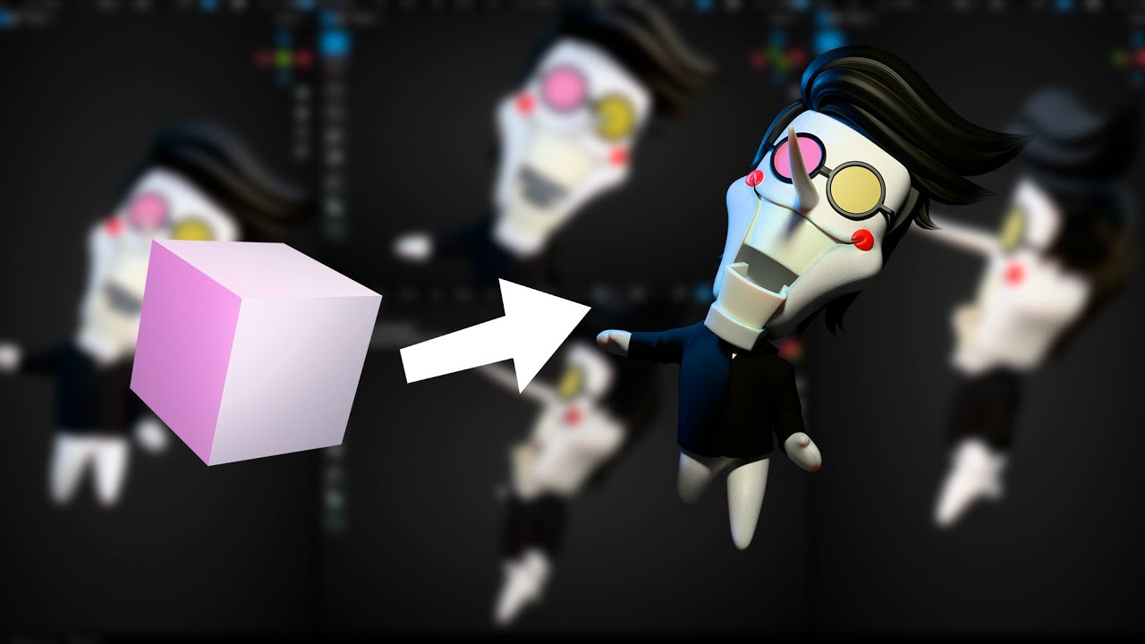 Making Spamton Deltarune 3D Model in Blender - YouTube