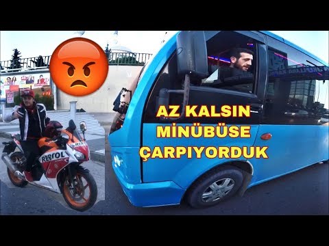 AZ KALSIN MİNÜBÜSE ÇARPIYORDUK CBR250R REPSOL ( MotoVlog #35 )