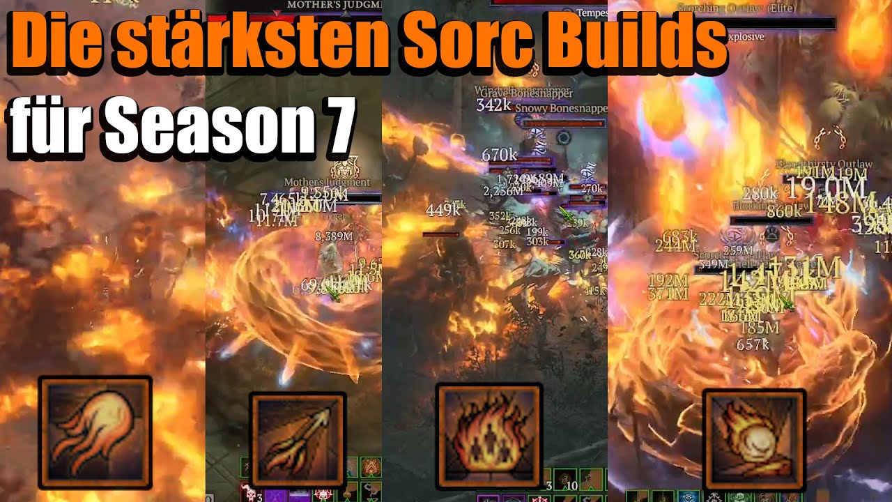 Season 7 PTR | Die stärksten Sorc Builds | Pit 100 Showcase - YouTube
