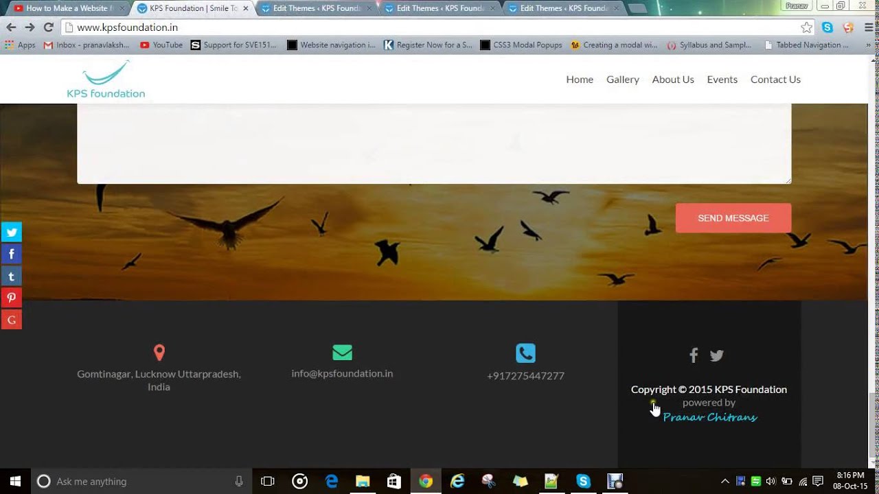 How To Edit Any Predefined Css And Footer In Theme Zerif In Wordpress Youtube