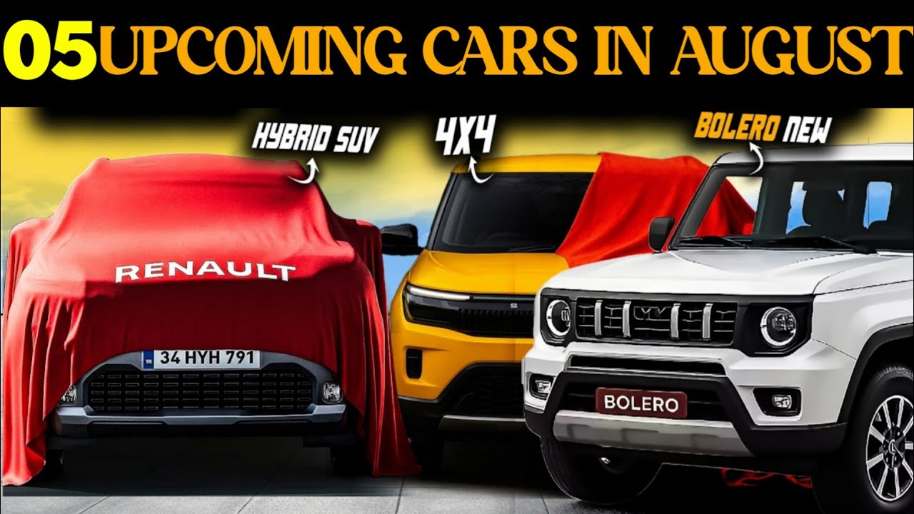 TOP 05 Upcoming Cars and SUVs in August 2025 | Upcoming Cars in India ...