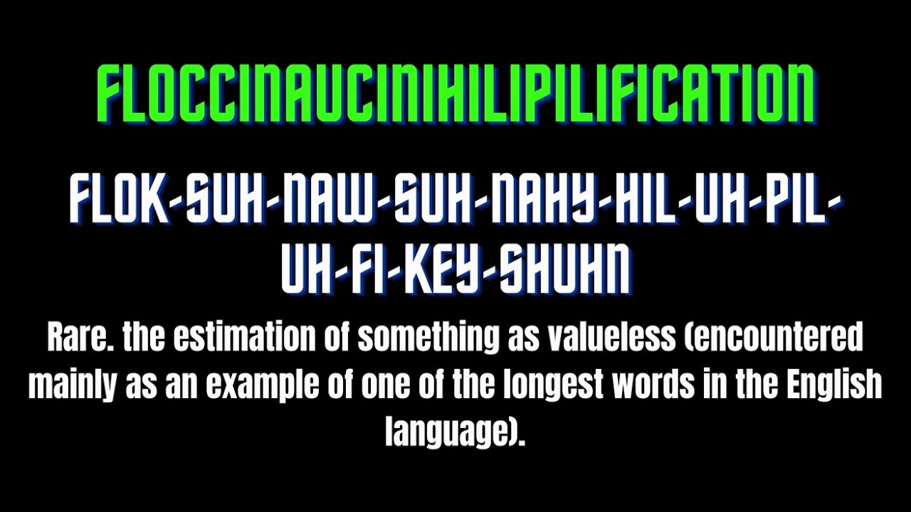 Floccinaucinihilipilification pronunciation | how to say ...