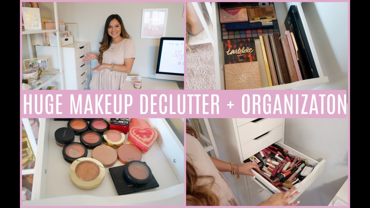 Huge Makeup Declutter Organization Youtube
