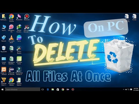 How to Delete all files at once on Window 10? | How to become my PC ...