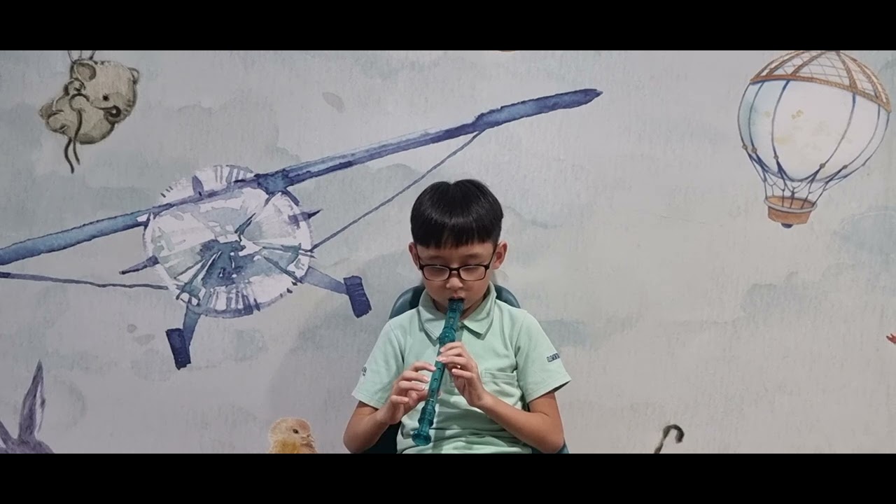 Theo Plays Burung Kakak Tua Song with Recorder - YouTube