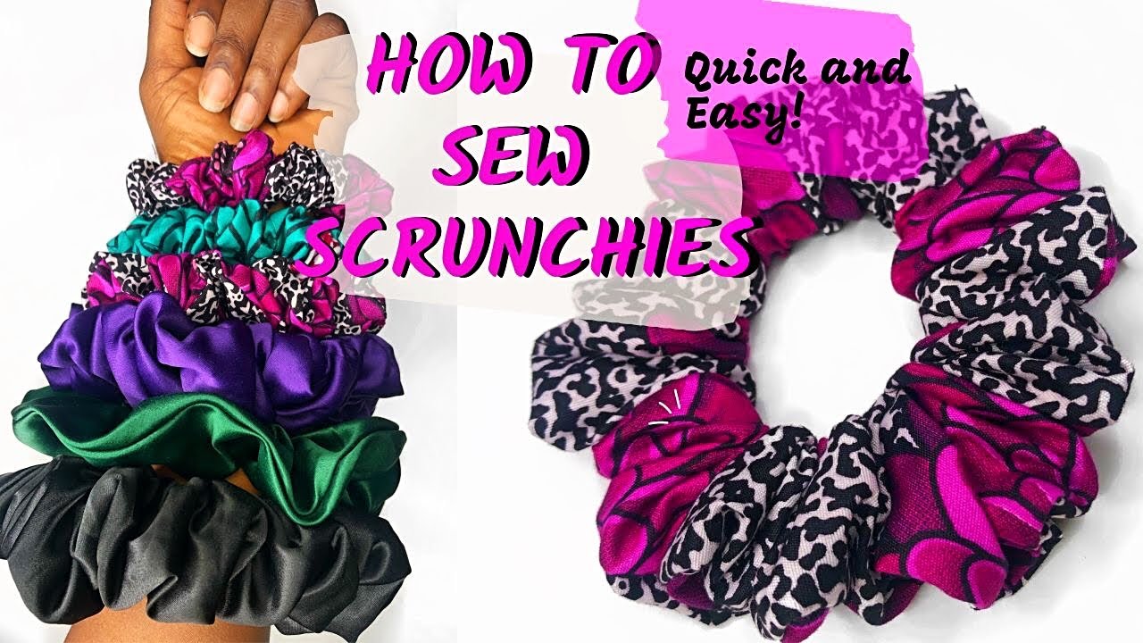 HOW TO MAKE SCRUNCHIES || DIY Hair Ruffles, Quick and Easy Tutorial ...