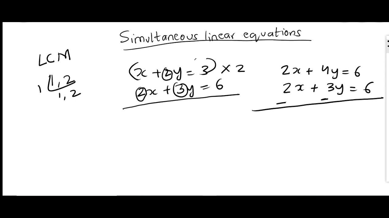 Simultaneous Linear Equations | Simultaneous Equations - YouTube