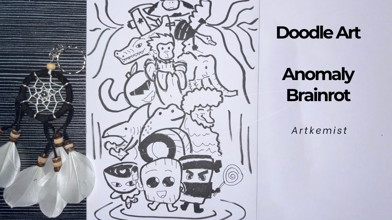 Menggambar Doodle Art Anomali Brainrot | Drawing Doodle Art Brainrot ...