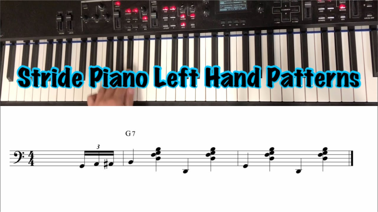 Stride Piano - Left Hand Patterns - YouTube
