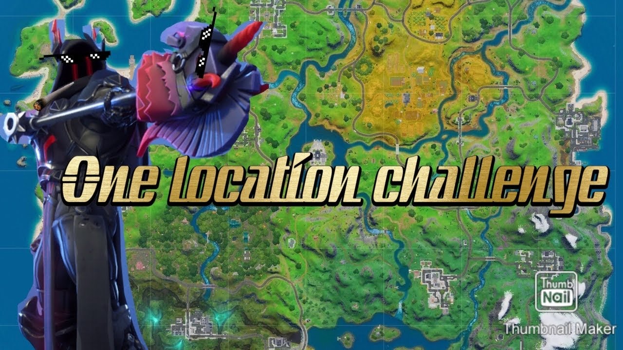 The one location challenge... fortnite battle royale - YouTube