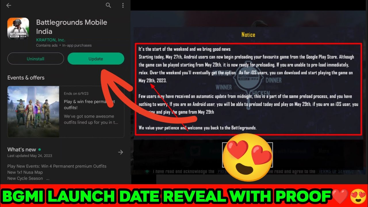 Bgmi Launch Date Confirmed ️😍 With Proof #bgmi #bgmiunban - YouTube