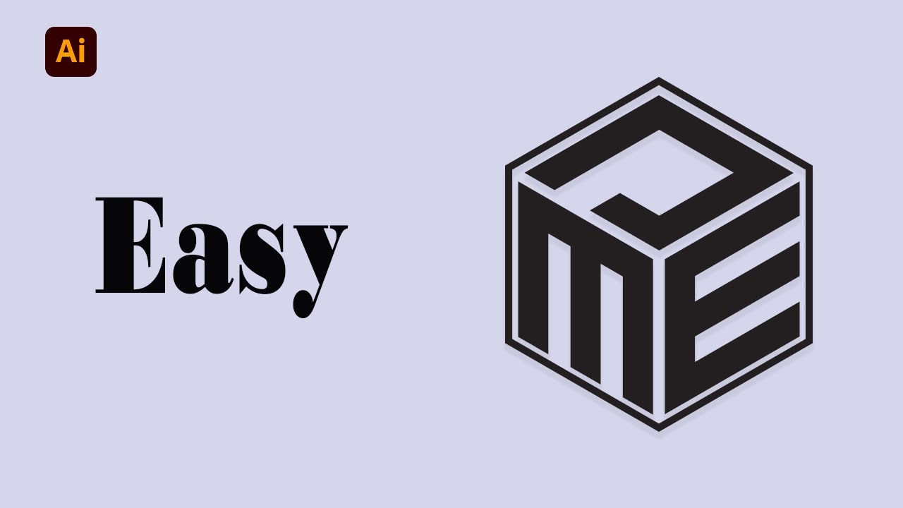 3D Cube Logo Design | Adobe Illustrator Tutorials | In Grid - YouTube