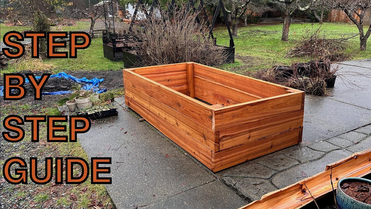 Building an 8x4 Ft Raised Vegetable Bed! - YouTube