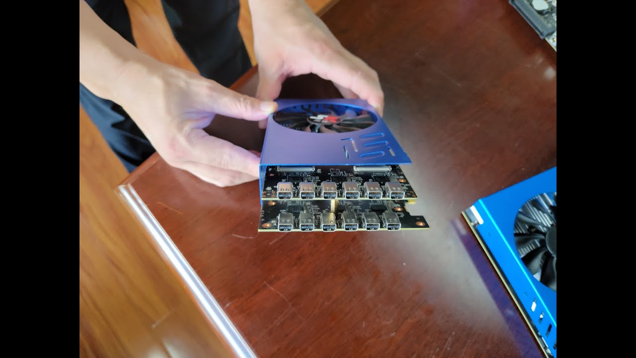 The SR vga card can support 12pcs mini DisplayPort for Multi display ...