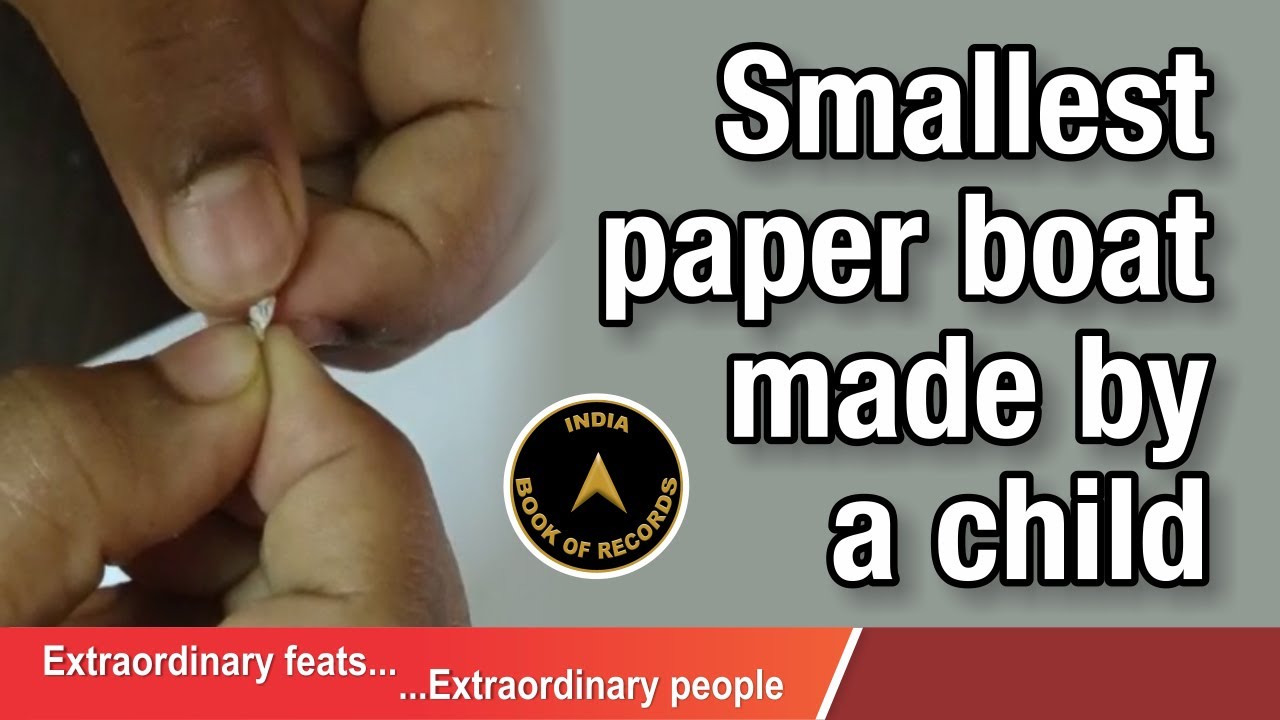 Smallest paper boat made by a child - YouTube