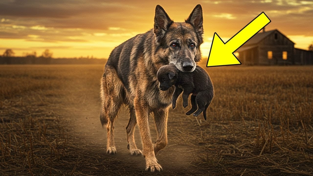 A German Shepherd brings her dying puppy to a woman. Then something ...