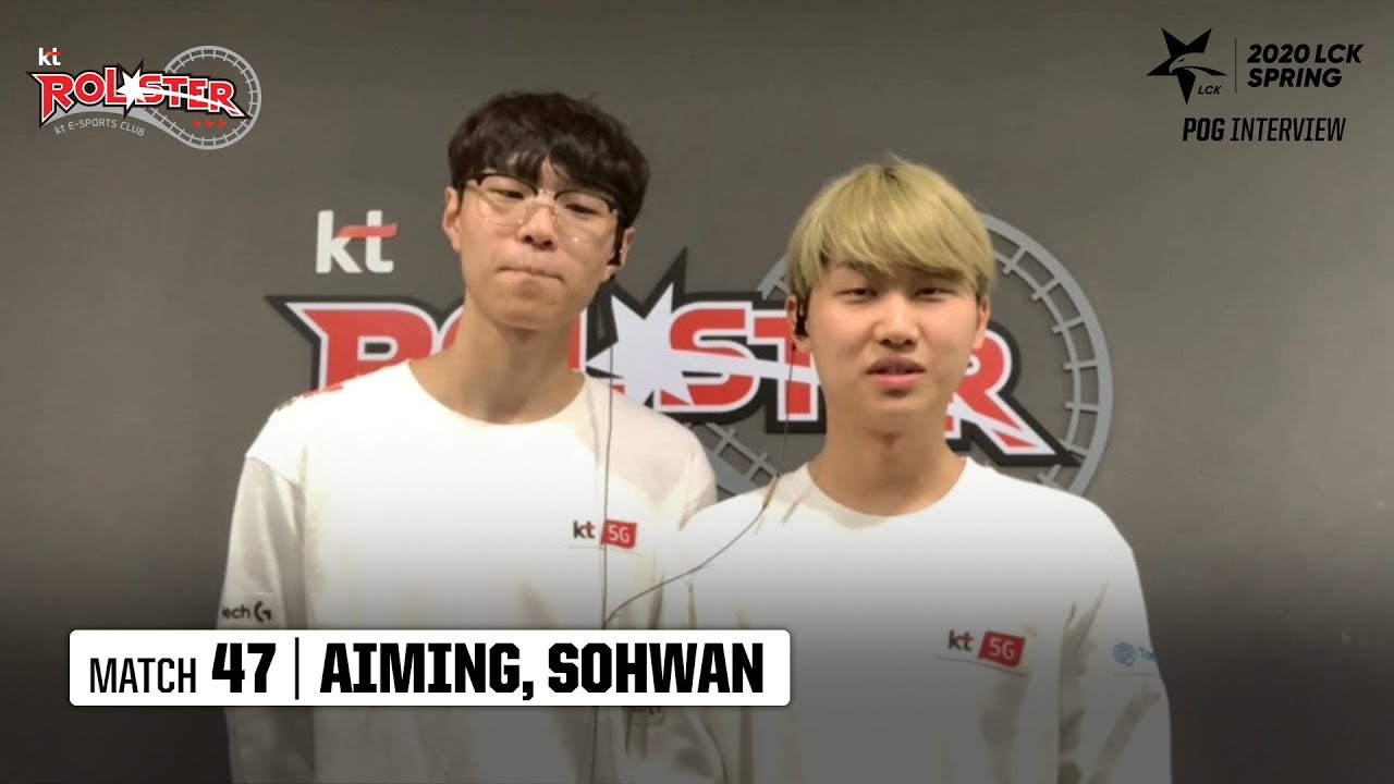 SoHwan, Aiming 인터뷰 | kt vs 담원 | 03.25 | 2020 LCK 스프링 - YouTube