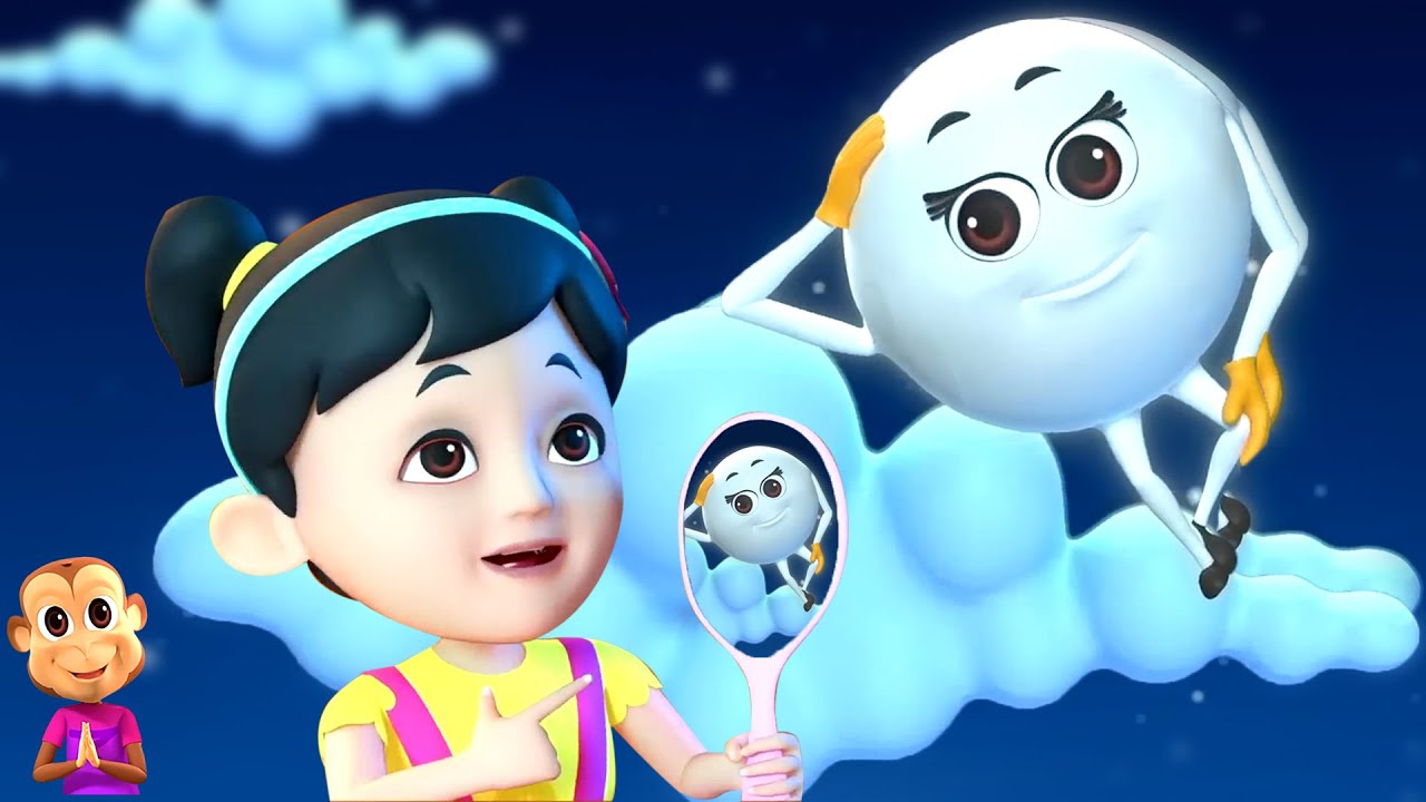 Chanda Mama O Pyare Chanda Mama, चंदा मामा, Rhyme in Hindi for Children ...