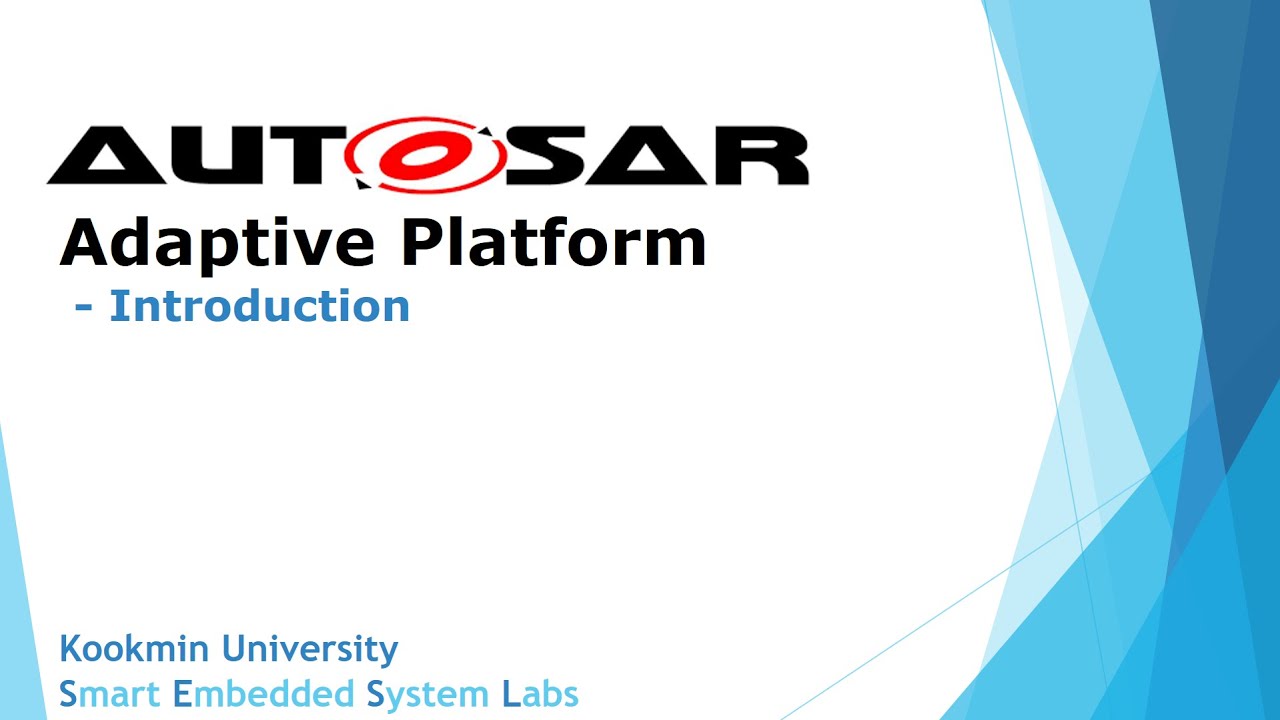 Adaptive AUTOSAR 소개 (20.10.04) - YouTube