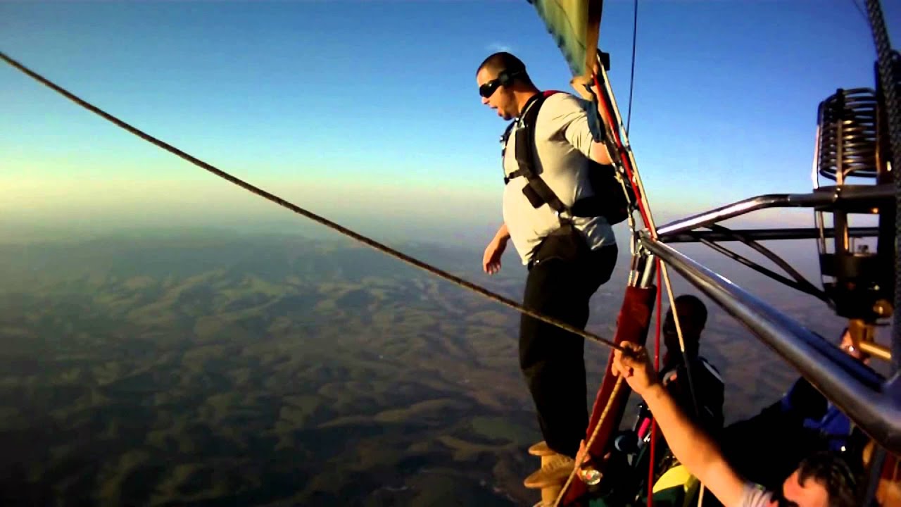 Hot Air Balloon Skydive Exit - YouTube
