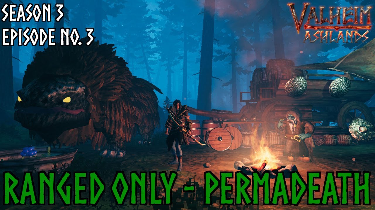 Valheim Ashlands - Ranged Weapons Only - Permadeath - S3E3 - YouTube