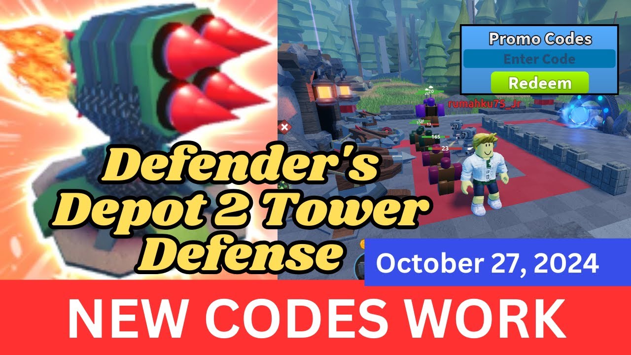*All Codes Work* Defender s Depot 2 Tower Defense ROBLOX, October 27 ...