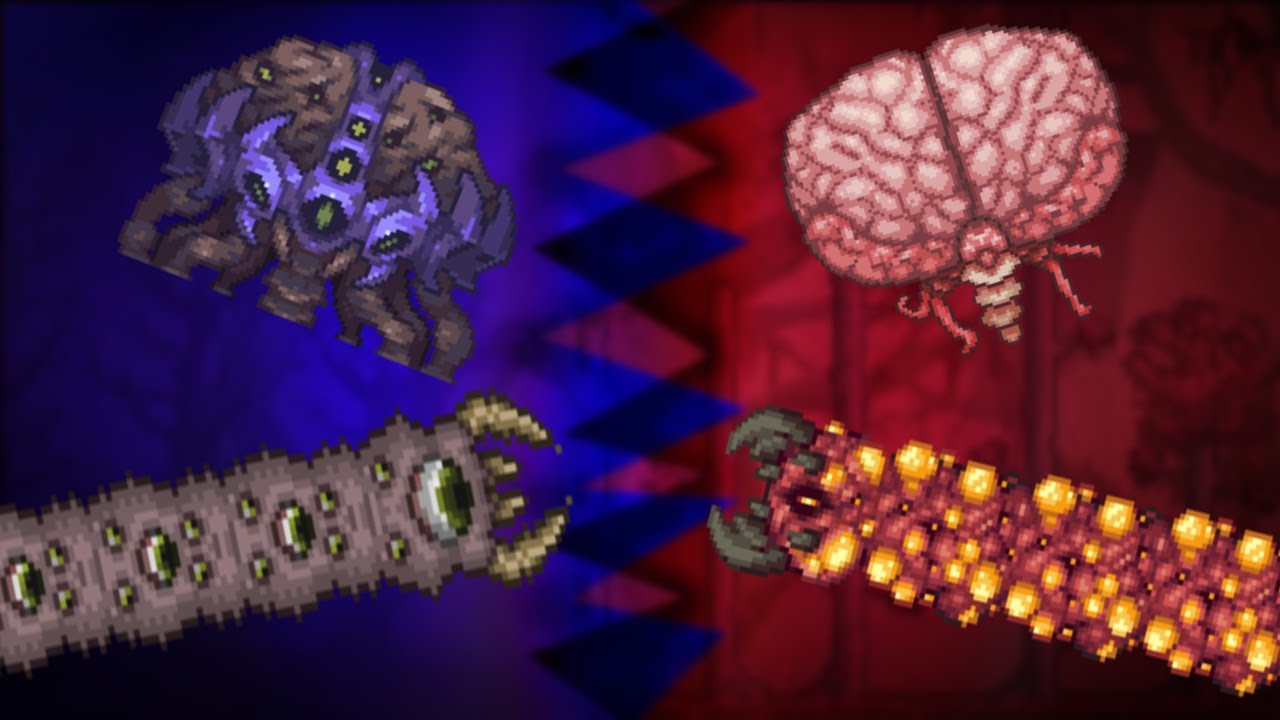 Terraria Corruption vs Crimson Bosses ll Smash Bros Mod Tmodloader 1.4. ...