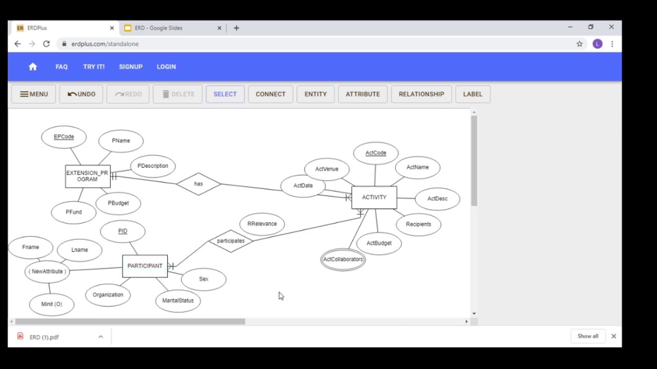 How to Create an ERD Using ERDPlus | Data Modeling | Database Design ...