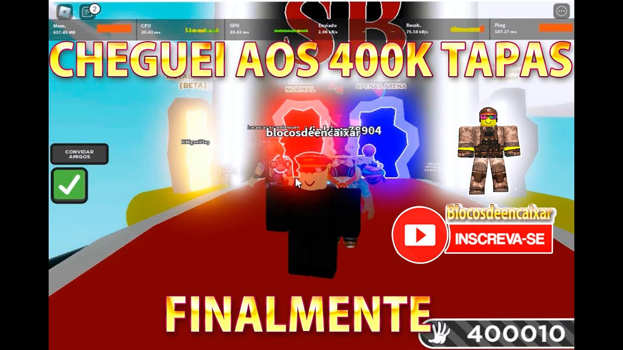 VIDEO COMEMORATIVO, CHEGAMOS AOS 400K SLAPS , OBRIGADO A TODOS - YouTube