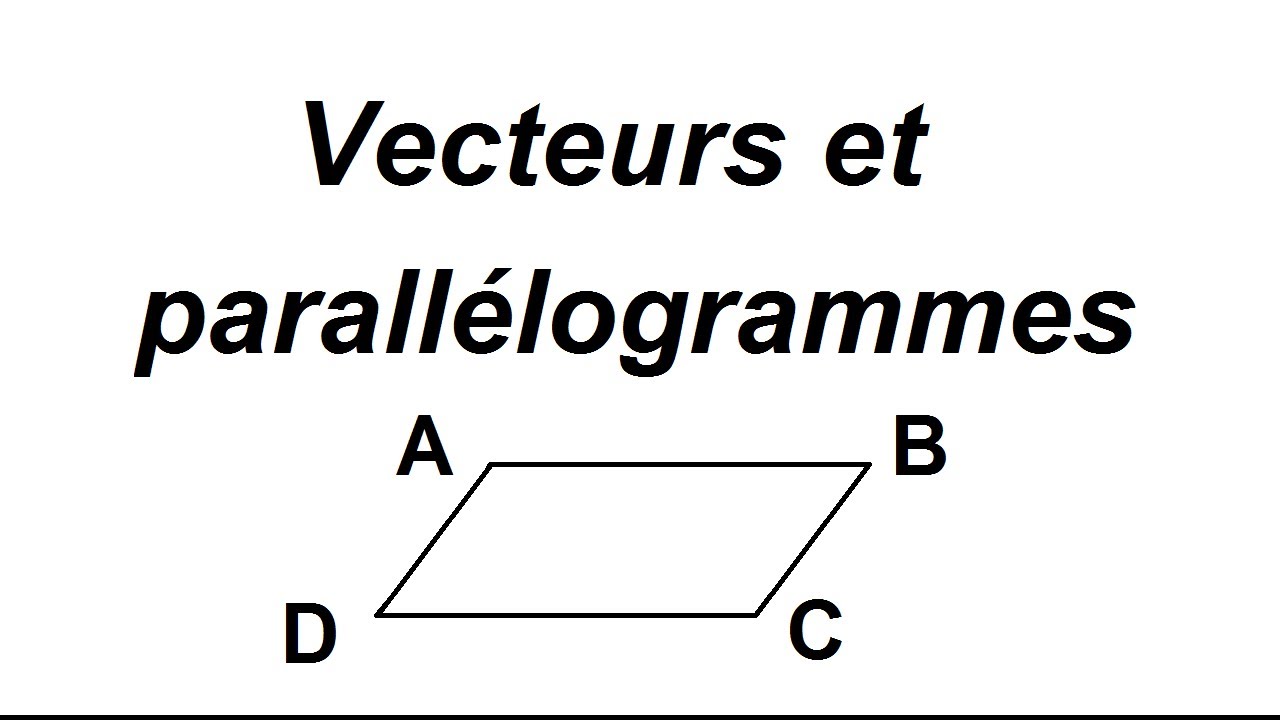Parallélogrammes et vecteurs : règle du parallélogramme - YouTube