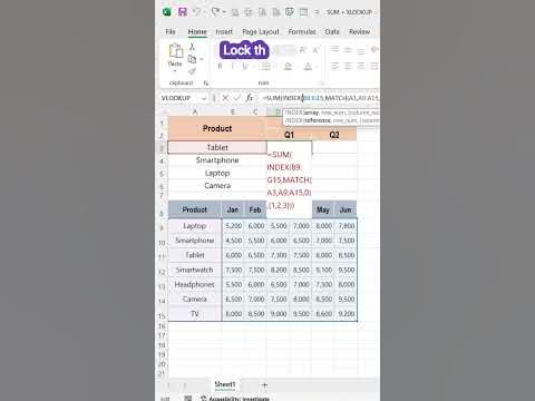 Sum multiple columns with Index Match function in excel #exceltips #shorts #exceltutorial - YouTube