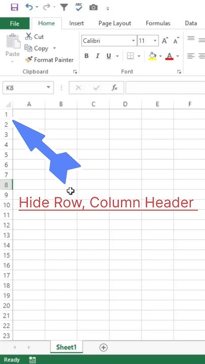 Show/Hide Column and Row Headers in Excel! #ExcelTips - YouTube