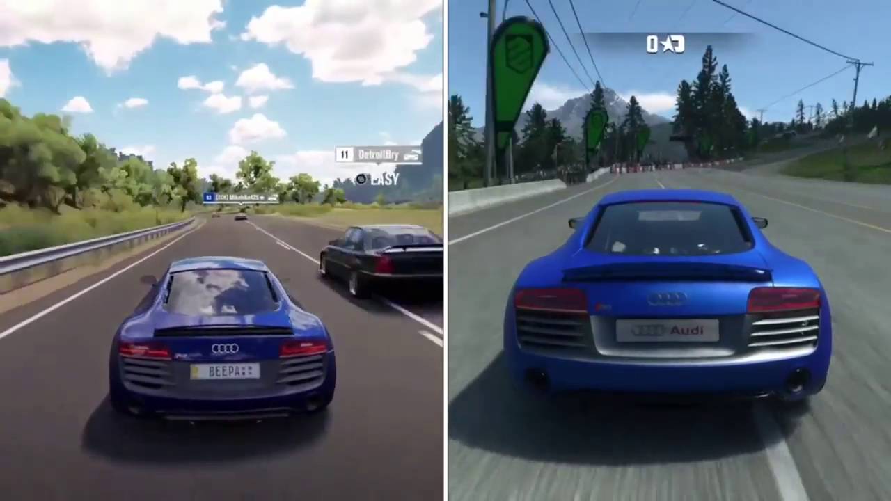 Forza Horizon 3 vs Driveclub: graphics and gameplay - YouTube