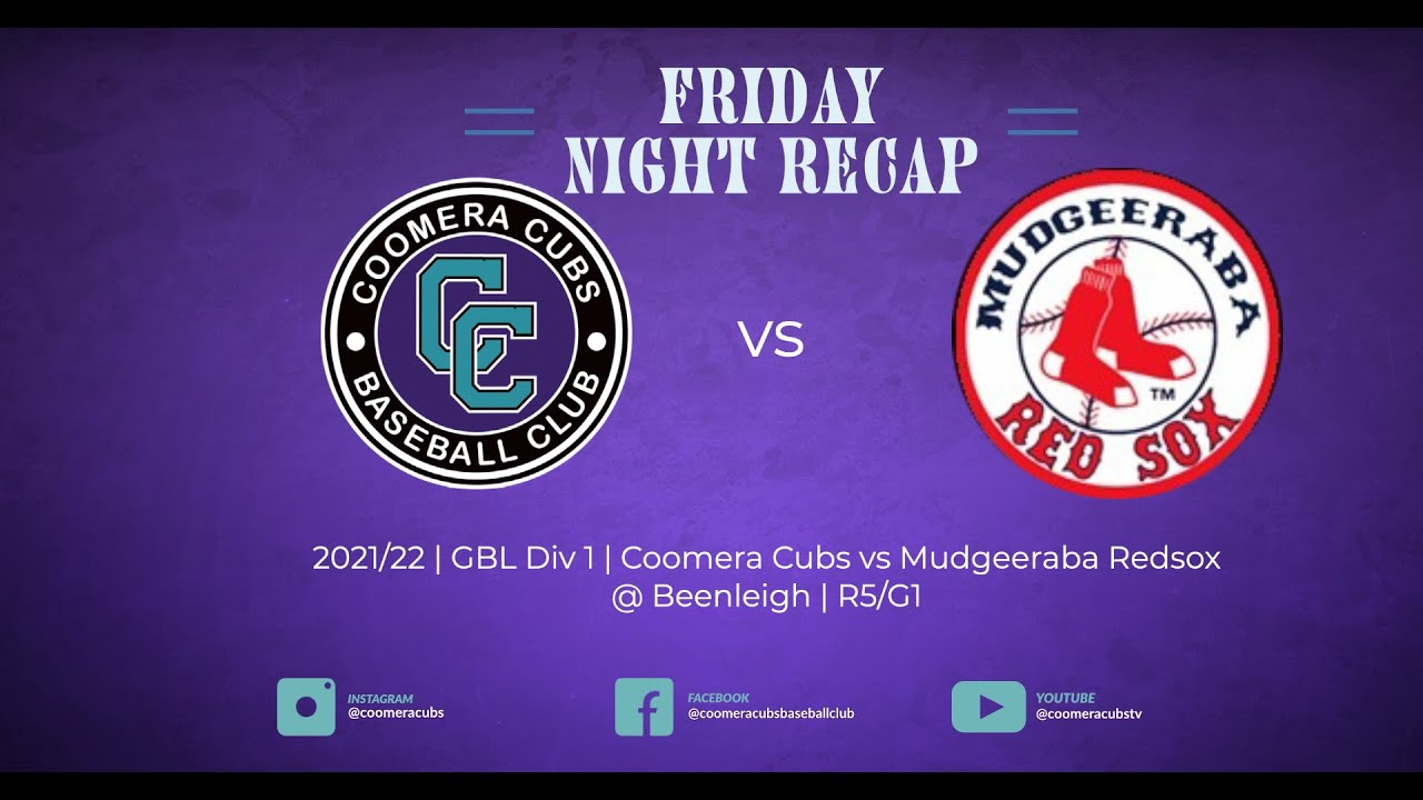 2021/22 | GBL Div 1 | Coomera Cubs Baseball Club v Mudgeeraba Baseball ...