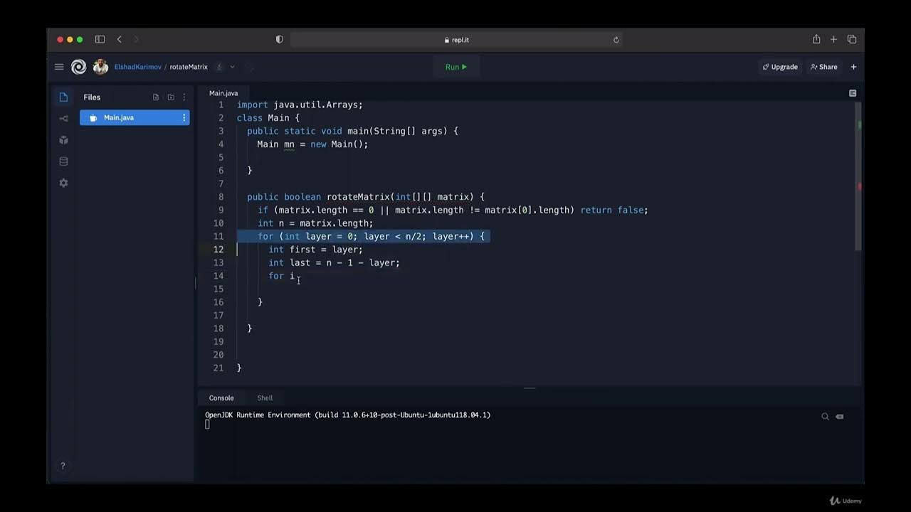 09 Crackingarrayinterviewquestions 008 Rotate Matrix Image Leetcode 48 Youtube