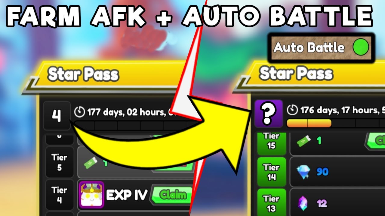 8 HORAS farm AFK *AOT* STAR PASS com AUTO BATTLE... AUTO ta OP no ALL ...