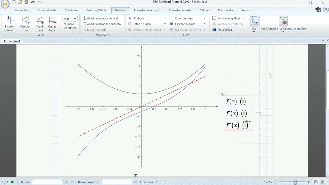 Graficar una función y sus derivadas en Mathcad Prime - YouTube