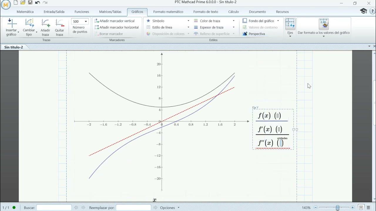 Graficar una función y sus derivadas en Mathcad Prime - YouTube
