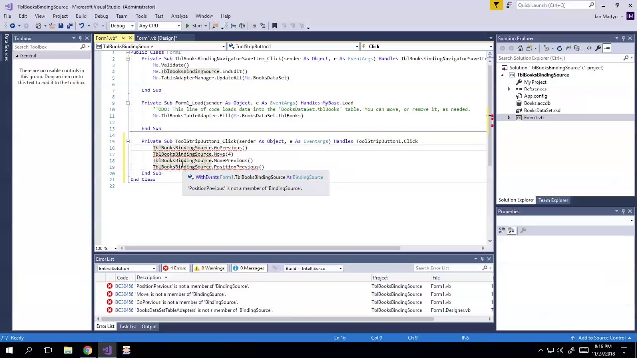 Accessing the Previous Record in a Table with MovePrevious in Visual ...